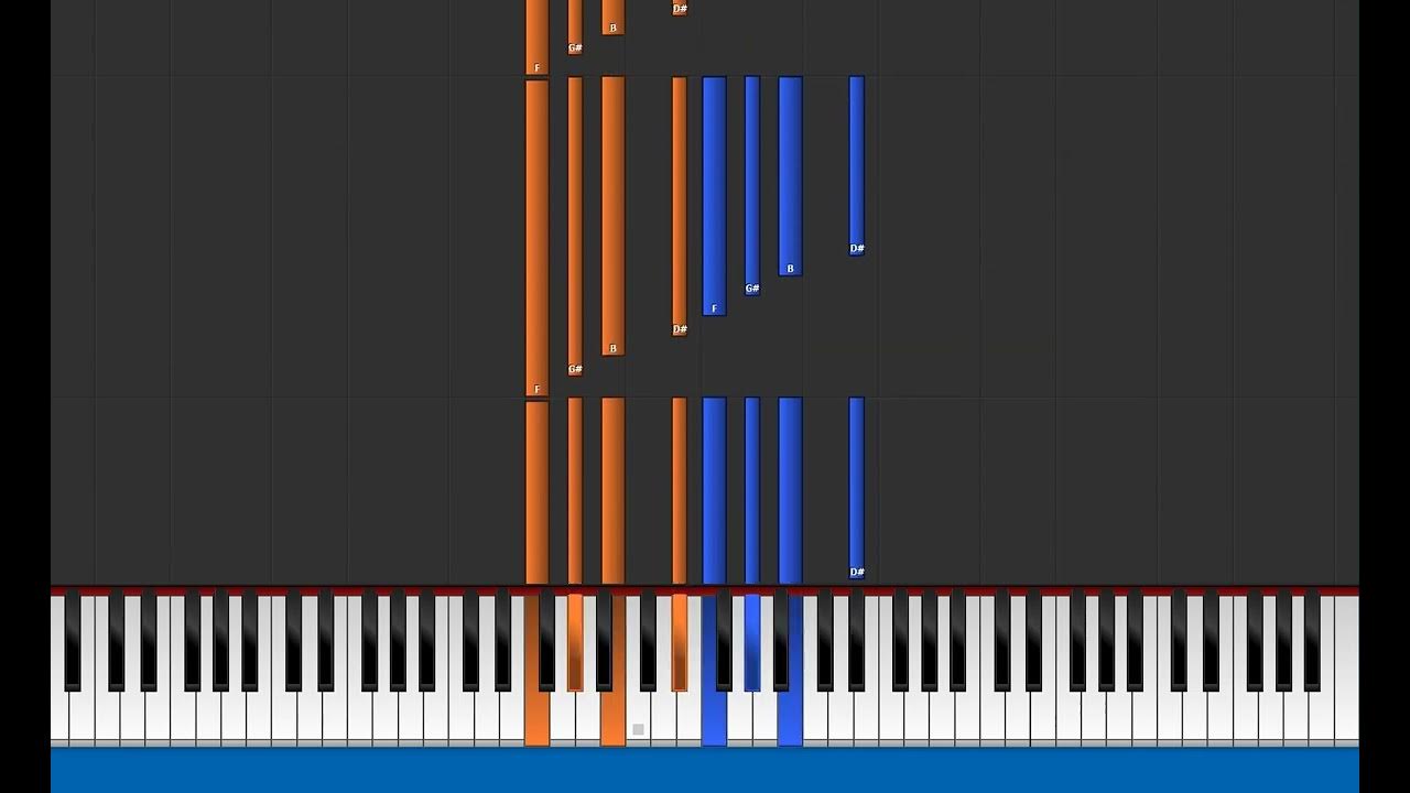 ピアノ・コードのバイブル」アルペジオ_01_01_5#_Fm7-5_Fm7b5】Arpeggio 01 01 5# Fm7 5 Fm7b5 T10 T400 - YouTube