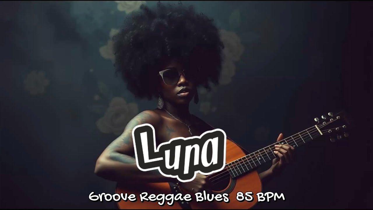 Reggae-blues fusion, 85 BPM, clean skank guitar, modern trap hi-hats ...