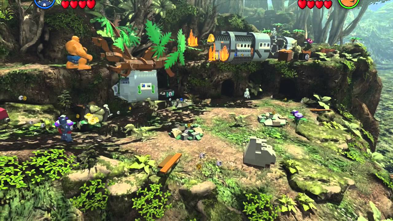 Lego Marvel Superheroes part 15 killing dinosaurs - YouTube