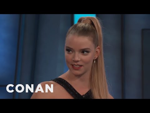 Anya Taylor Joy's Awkward On-Screen Kiss With James McAvoy | CONAN on TBS