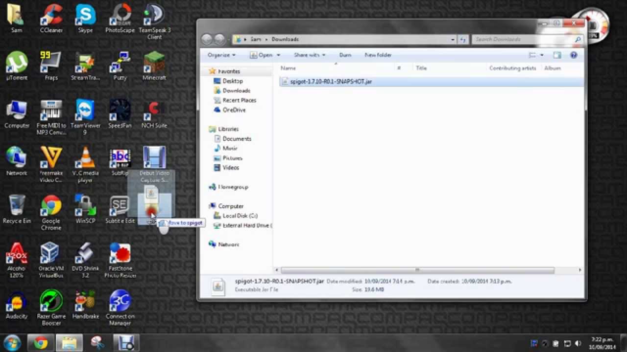 Spigot 1.7.10 server update download - YouTube