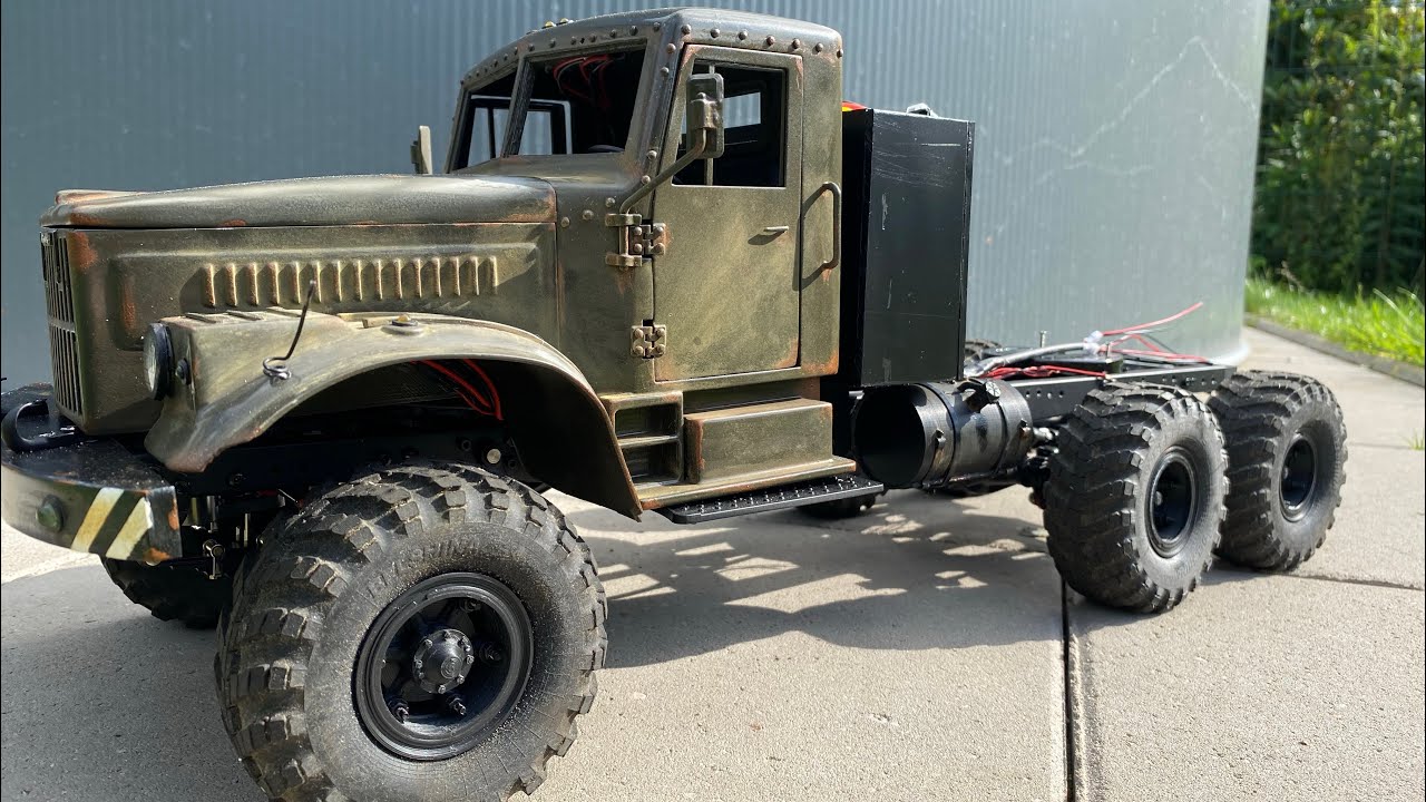 Полуприцеп для Краза 1:12 kingkong Rc Kraz Semitrailer tamiya - YouTube