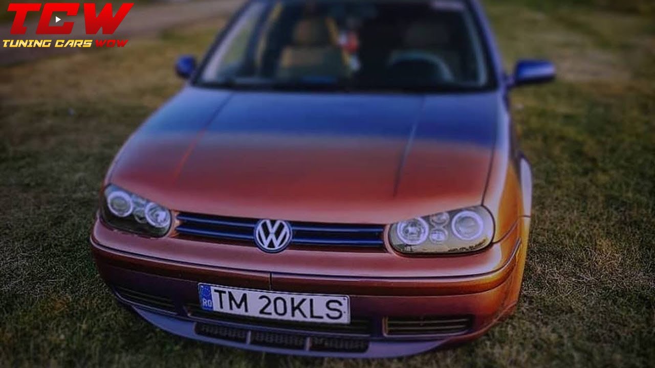 VW Golf MK4 Static on Audi Rims Unique Color Tuning Story - YouTube