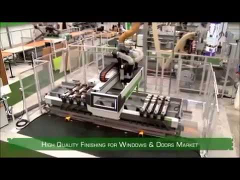 Biesse Rover A 5 Axis CNC Router with EPS clamps 2 - YouTube