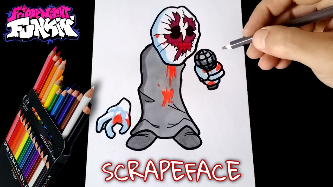COMO DIBUJAR A SCRAPEFACE DE MADNESS COMBAT VS FRIDAY NIGHT FUNKIN ...