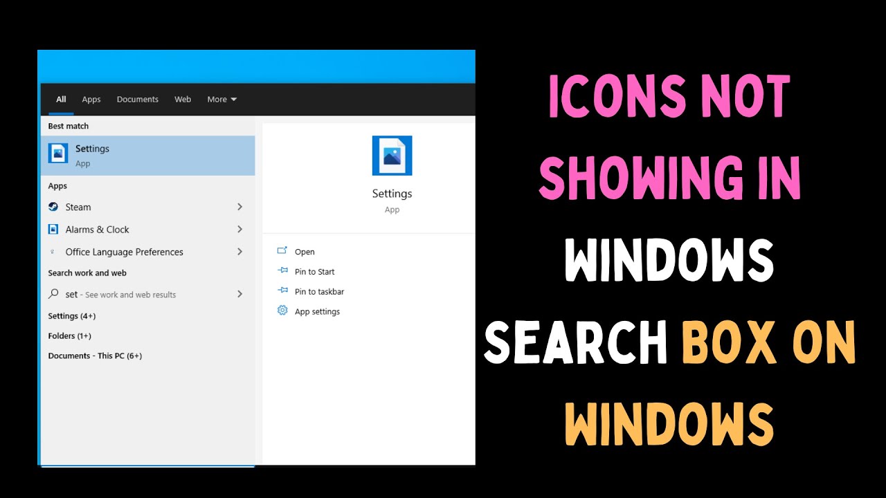 How to Fix Icons Not Showing in Windows Search Box on Windows 11 - YouTube