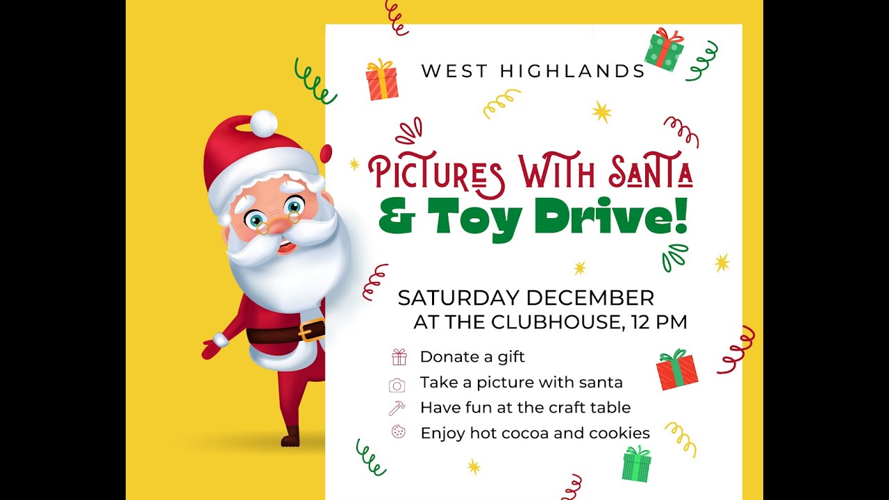 WH Pictures With Santa and Toy Drive! - YouTube