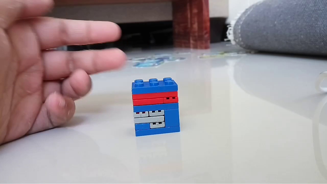 How to make mini Lego puzzle box blue and red - YouTube