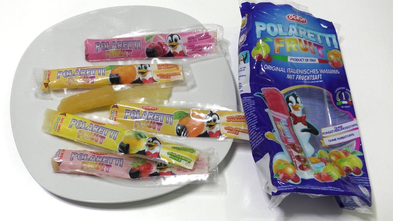 Polaretti Fruit (water ice from Italy) - YouTube