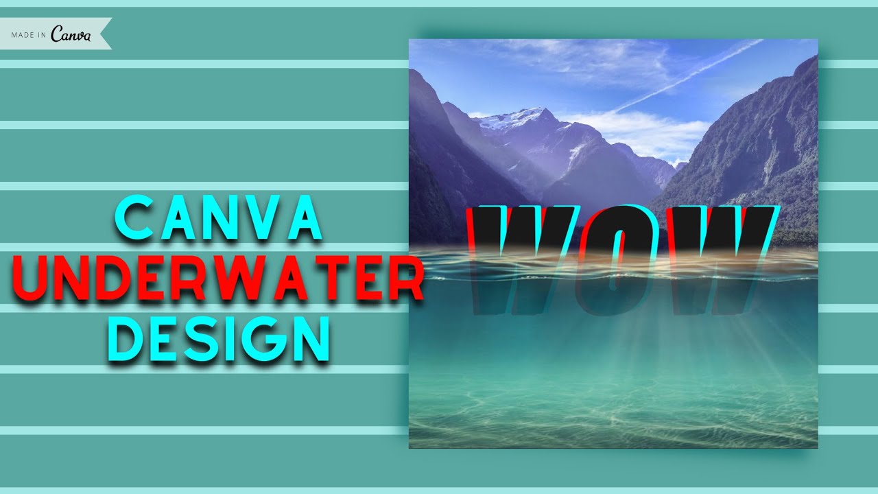 How to create Underwater text effect In Canva - YouTube