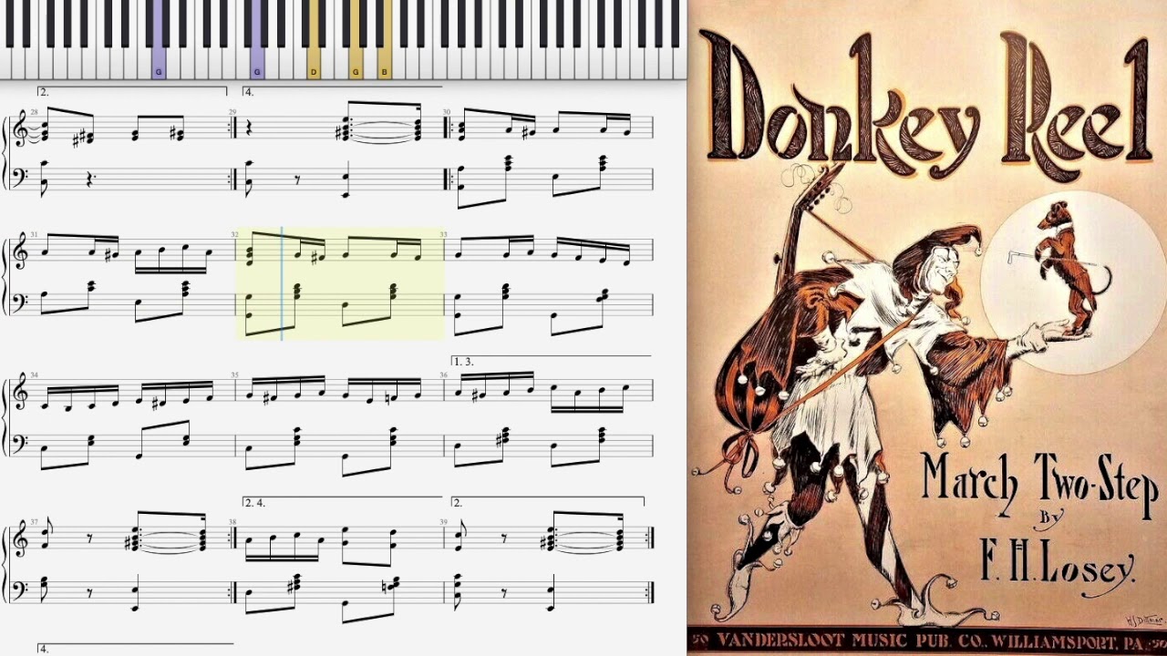Donkey Reel by F. H. Losey (1913, Ragtime piano) - YouTube