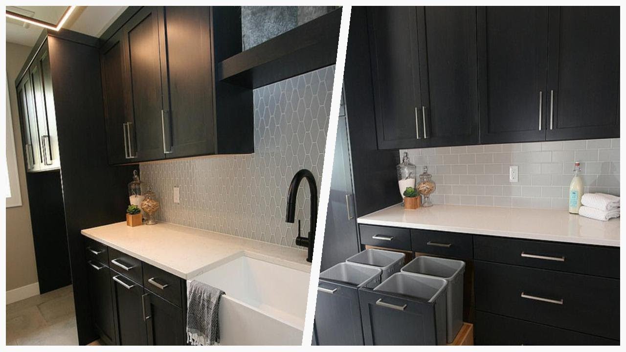 Chic Black and Steel Laundry Room Storage Solutions | Designer CheatSheet