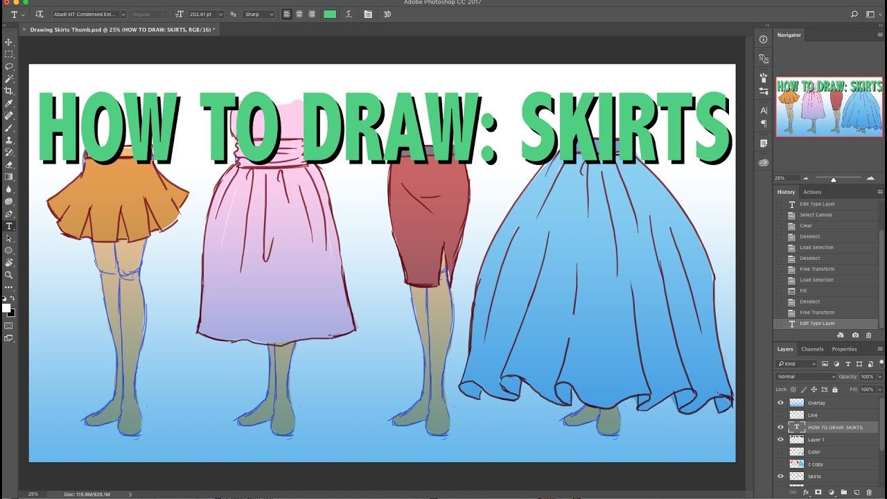How to Draw Skirts | Drawing Tutorial - YouTube