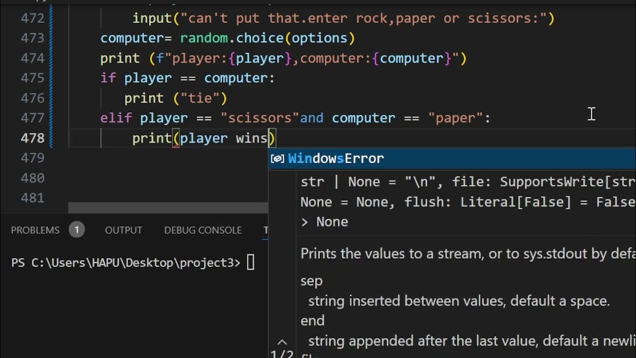 [python]rock paper scissors game |#python #coding #learning #gameplay ...