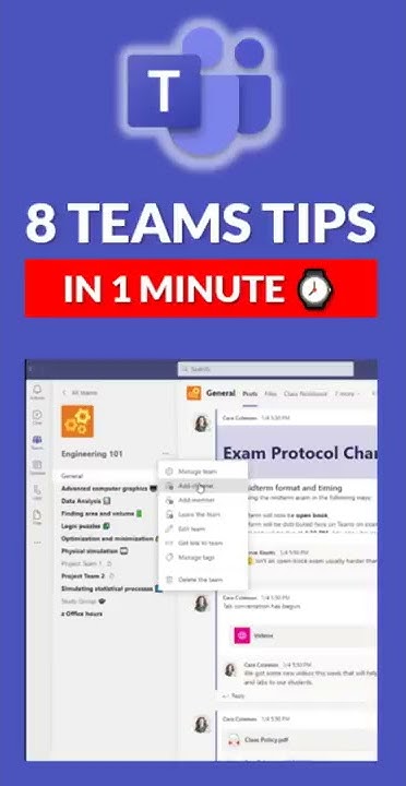 8 Microsoft Teams tips and tricks in one minute ⏱️ #shorts - YouTube