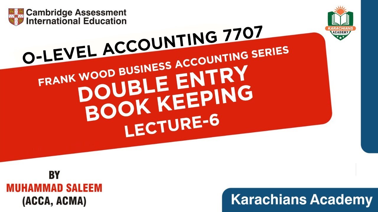O LEVEL ACCOUNTING 7707 | FRANK WOOD BUSINESS ACCOUNTING SERIES DOUBLE ...