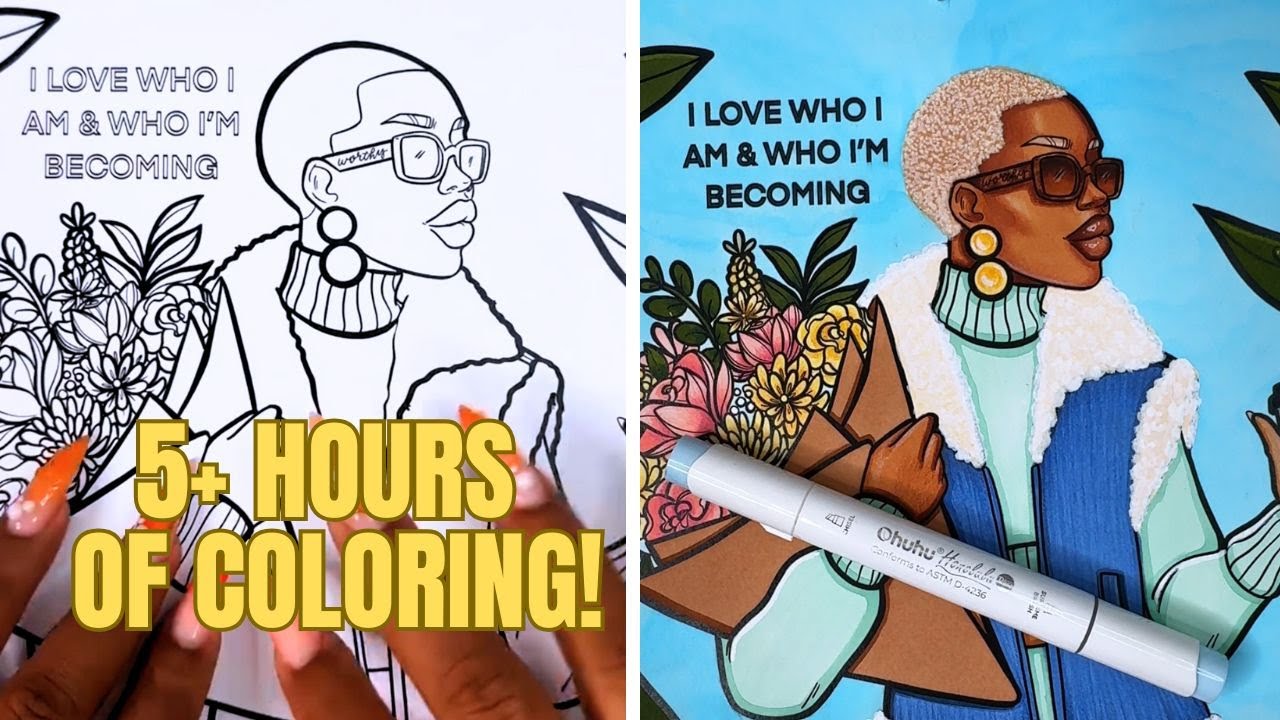 Coloring 4C Hair, Water Droplets & Fur | Full Coloring Live Replay ...