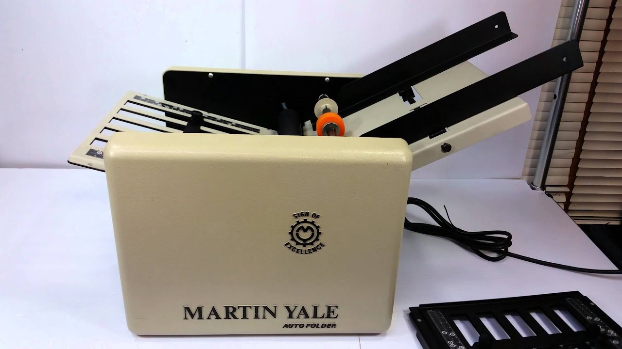 Martin Yale Automatic Letter Folder CV-7 - YouTube
