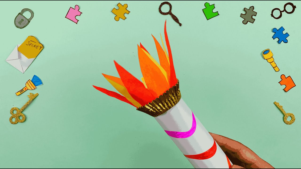 Fabriquer une torche JEUX OLYMPIQUE - Flambeau KOH-LANTA - DIY - YouTube