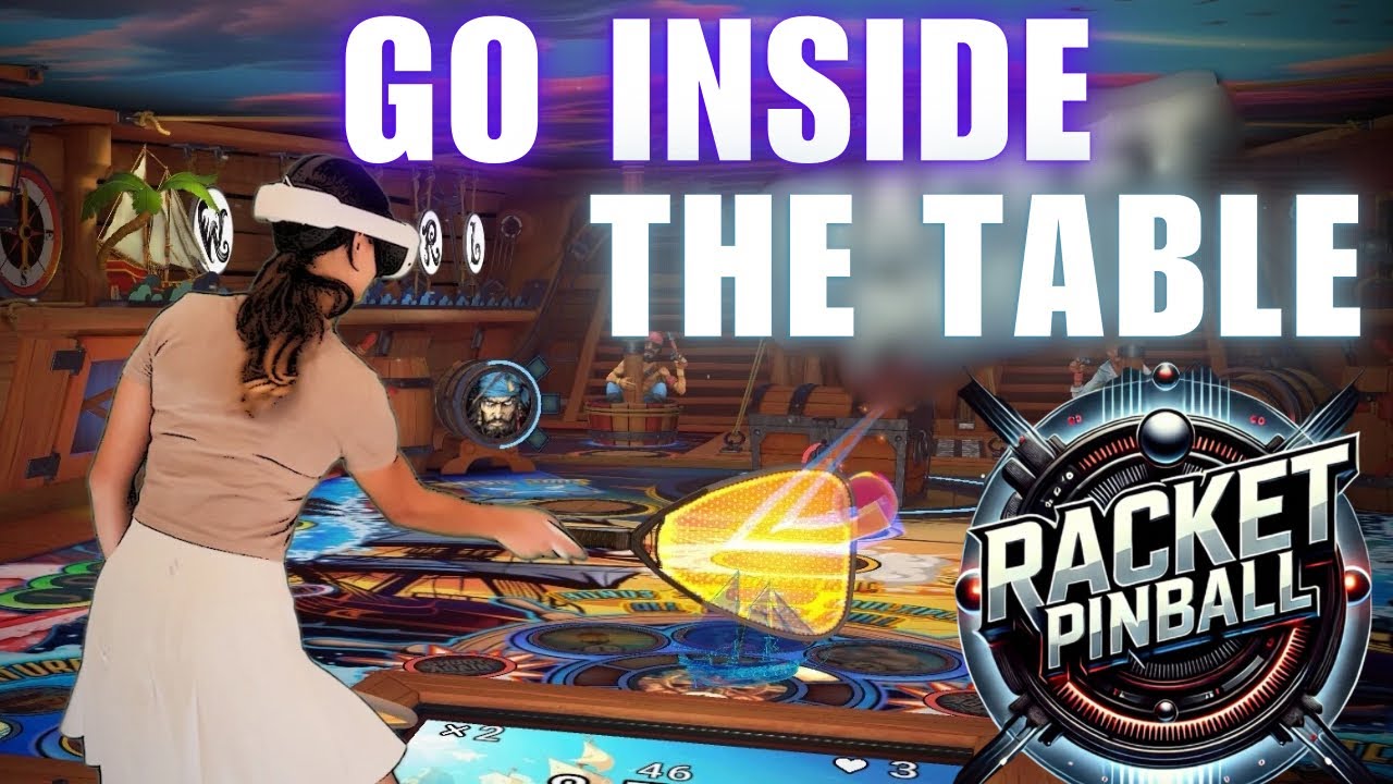 YOU are the FLIPPERS in Racket Pinball VR - YouTube