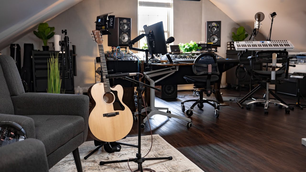 MAKE MORE MUSIC | Recording Acoustic Guitars in my HOME STUDIO "Can I ...