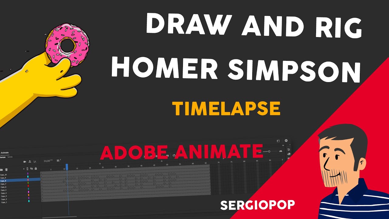 Draw and set up character in Adobe Animate - YouTube