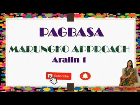 Marungko Approach in Reading Aralin 1 / Phonics #Grade1reading #Pagbasa ...