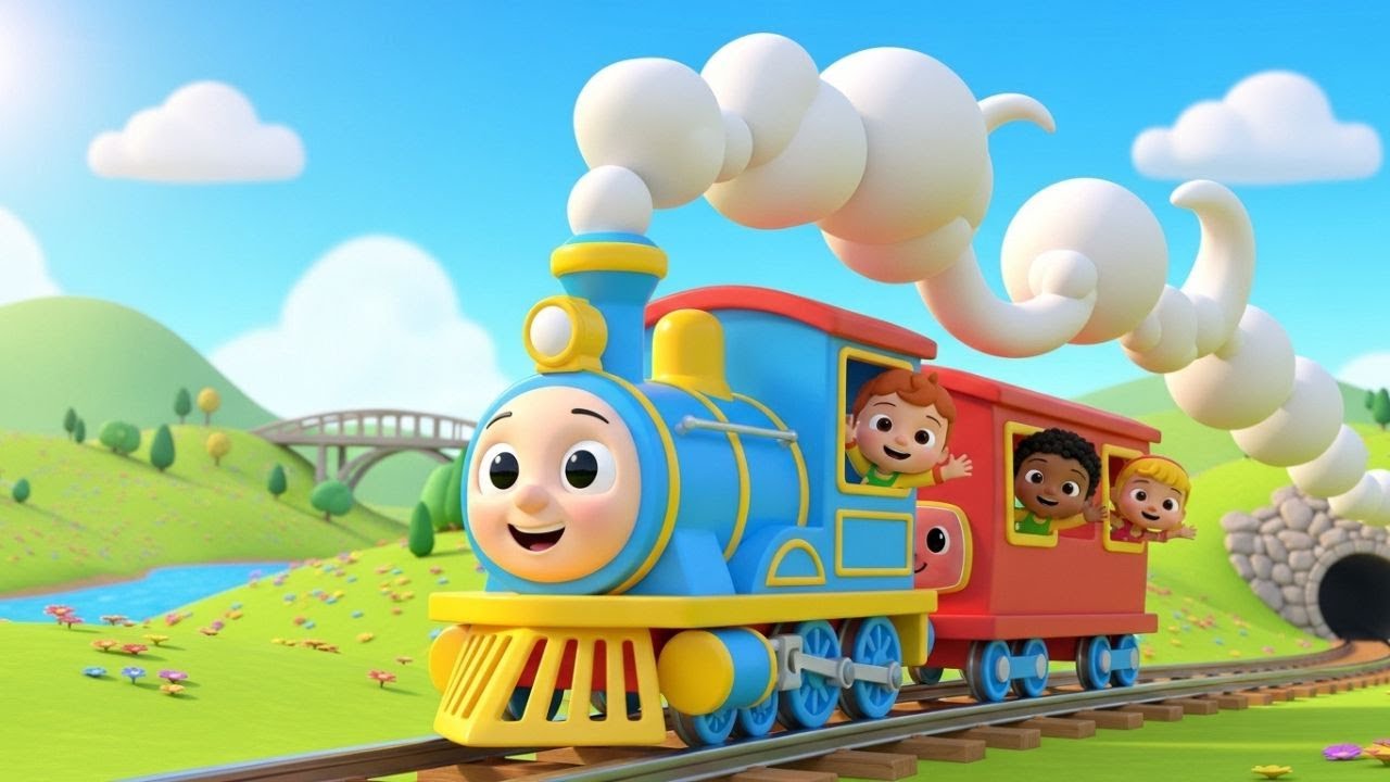 Little Train Chug-Chug-Choo | 3D Kids Train Song & Nursery Rhyme - YouTube