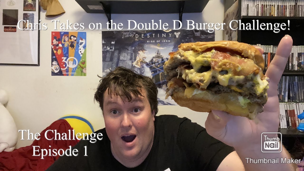 The Challenge: Chris Takes On The Double D Challenge Burger (4K) - YouTube