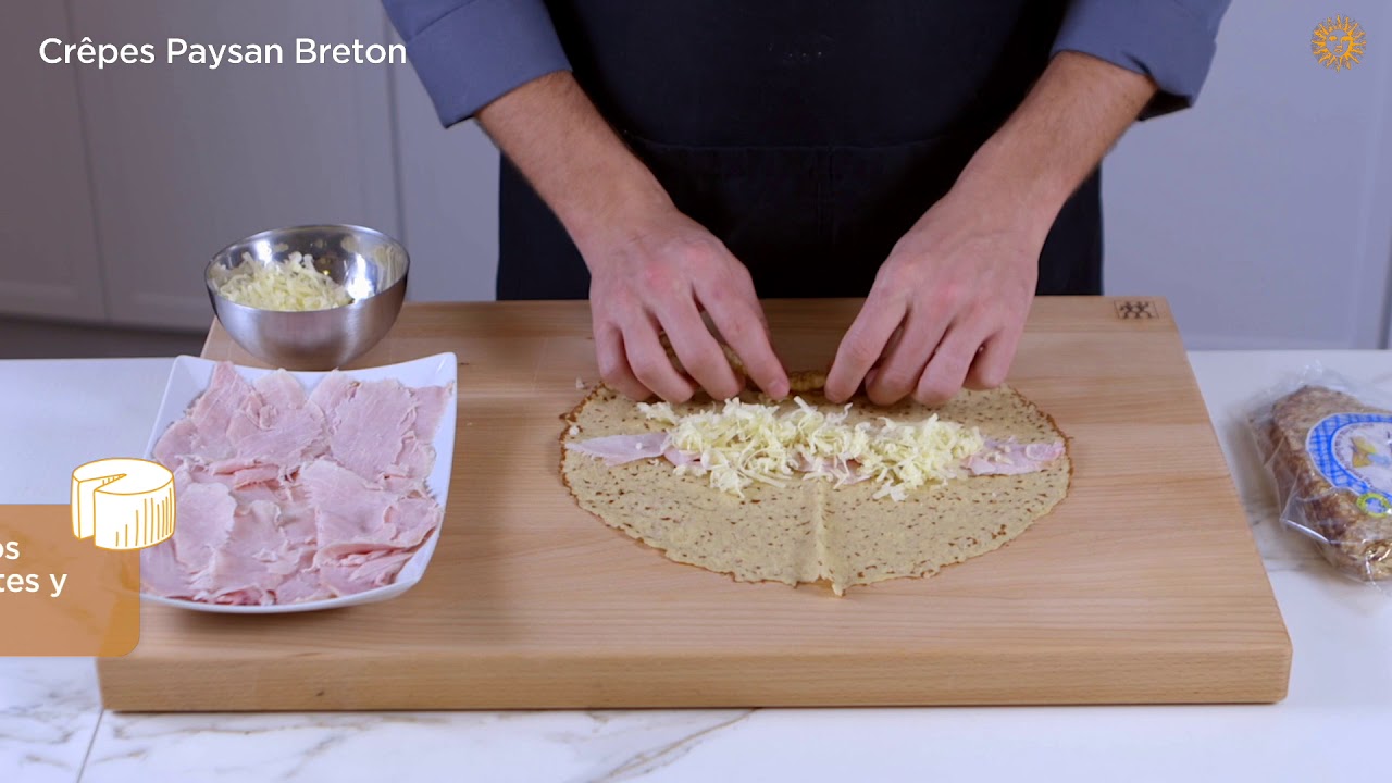 Crêpes Paysan Breton con relleno salado - YouTube