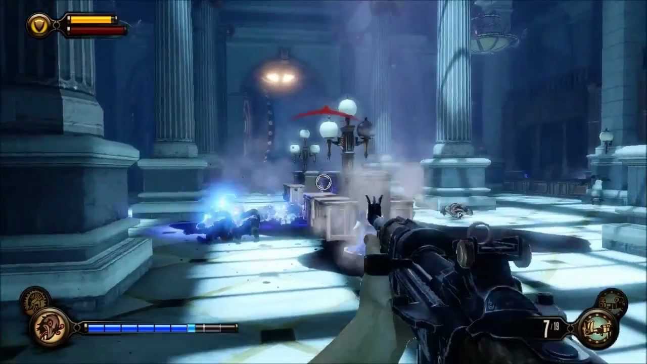 Bioshock Infinite - Second Tear Ghost Encounter in Bank - YouTube