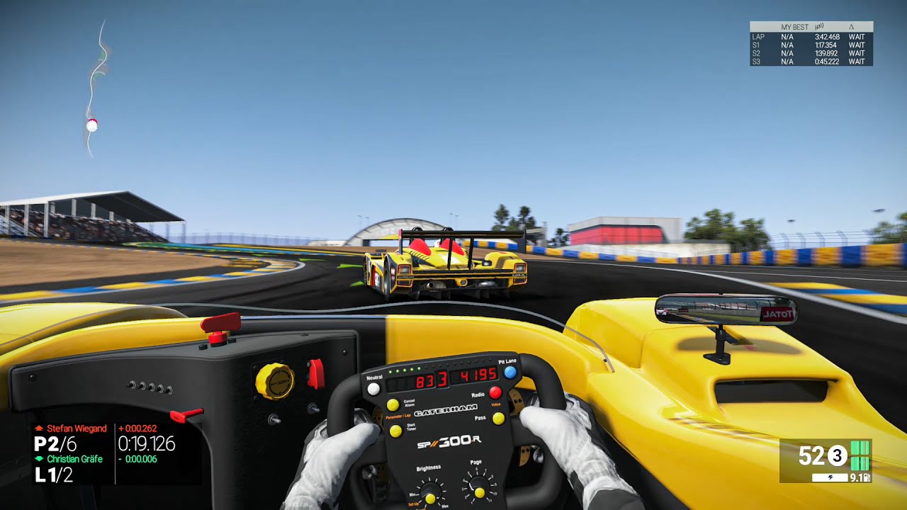 Project Cars: LE MANS 24H Circuit: Caterham SP 300R Cockpit View ...