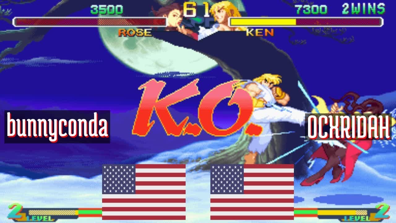 @sfa2u: bunnyconda (US) vs OCXRIDAH (US) [Street Fighter Alpha 2 sfa2 ...