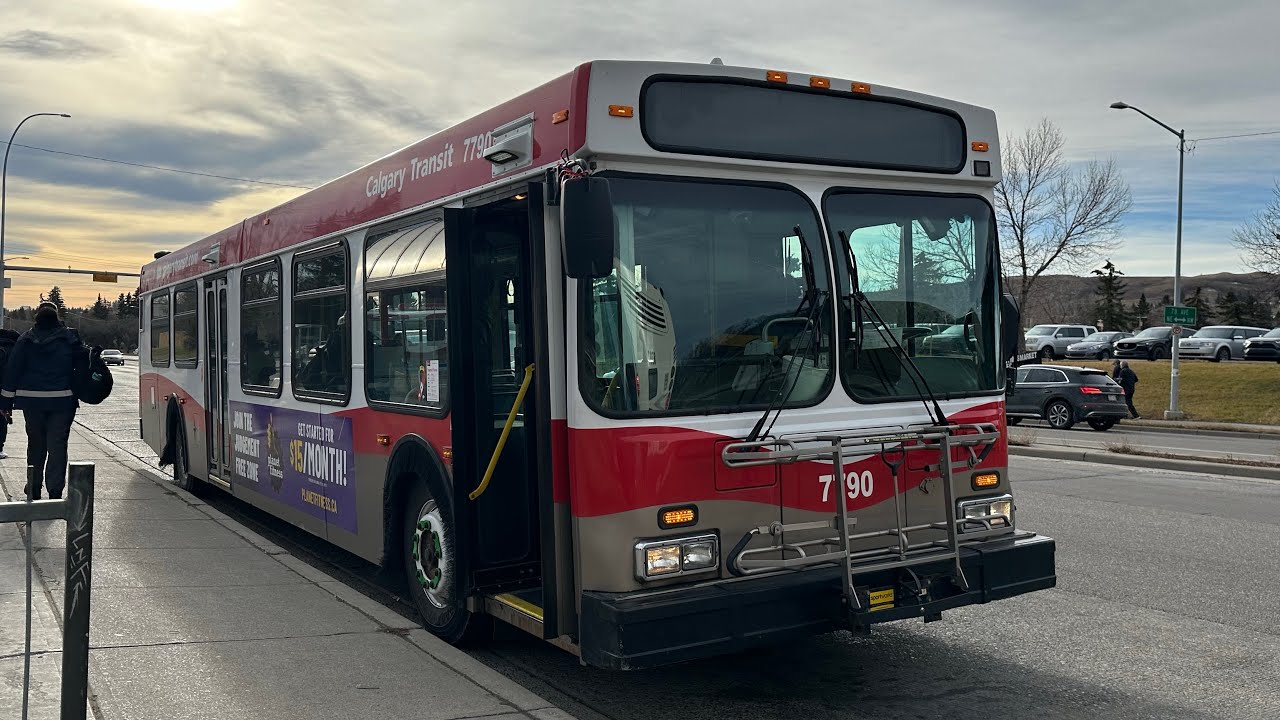 Calgary Transit 2002 New Flyer D40LF - 7790 - YouTube