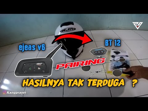 PAIRING INTERCOM EJEAS V6 KE HEADSET BLUETOOTH BT12 , GIMANA HASILNYA ...