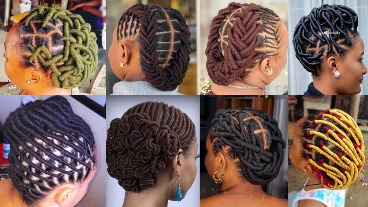 African Threading Hairstyle with Brazilian wool(Kiko Braids) for women ...