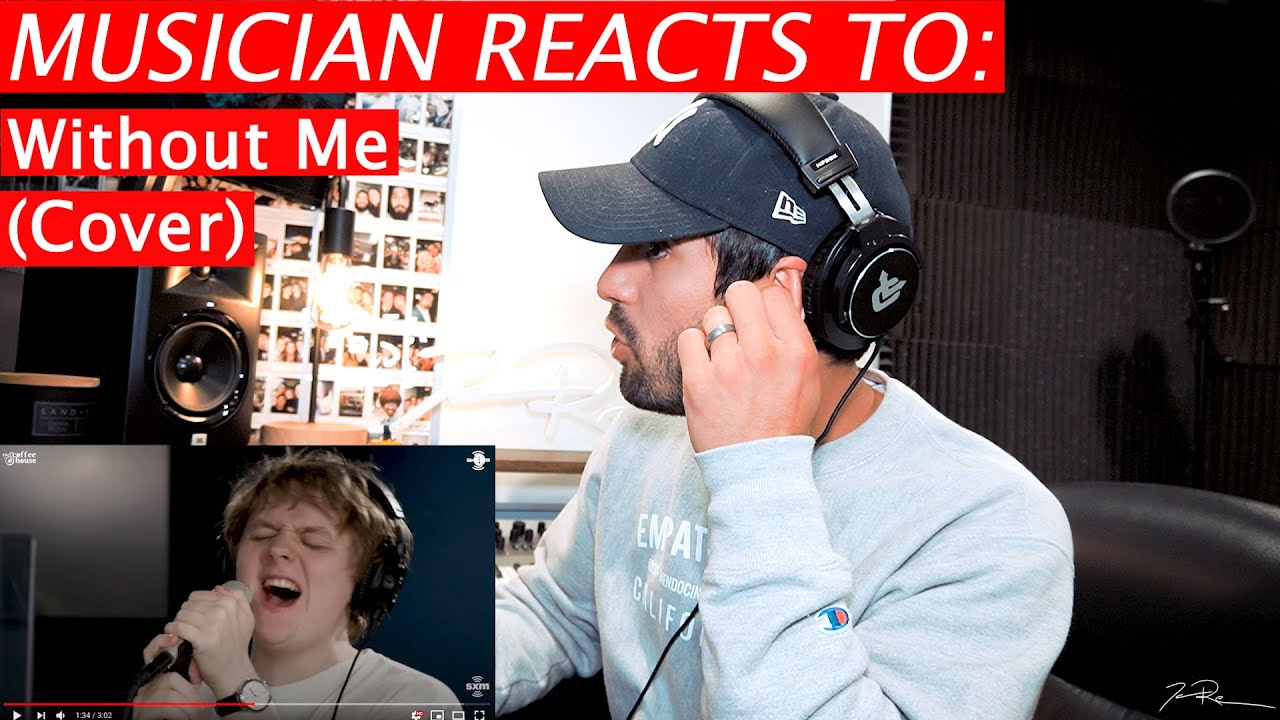Lewis Capaldi - Without Me (Cover) - Musician Reaction - YouTube