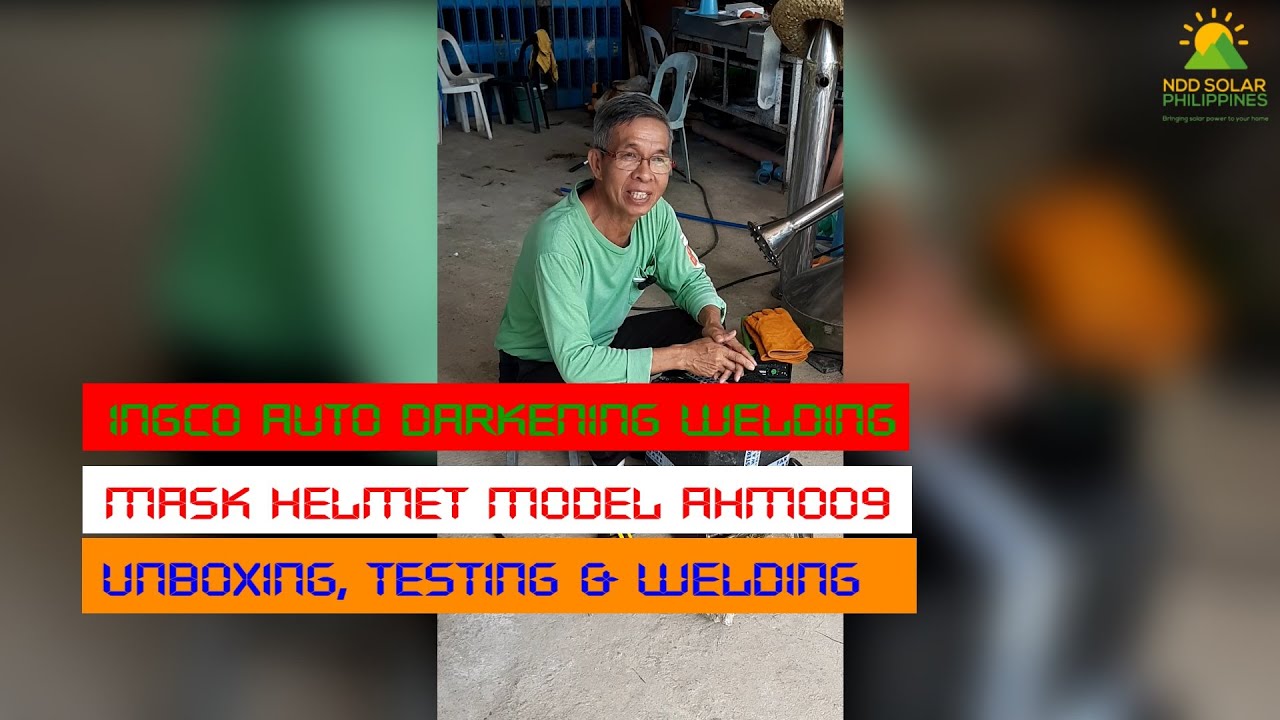INGCO AUTO DARKENING WELDING MASK HELMET MODEL AHM009 UNBOXING AND ...