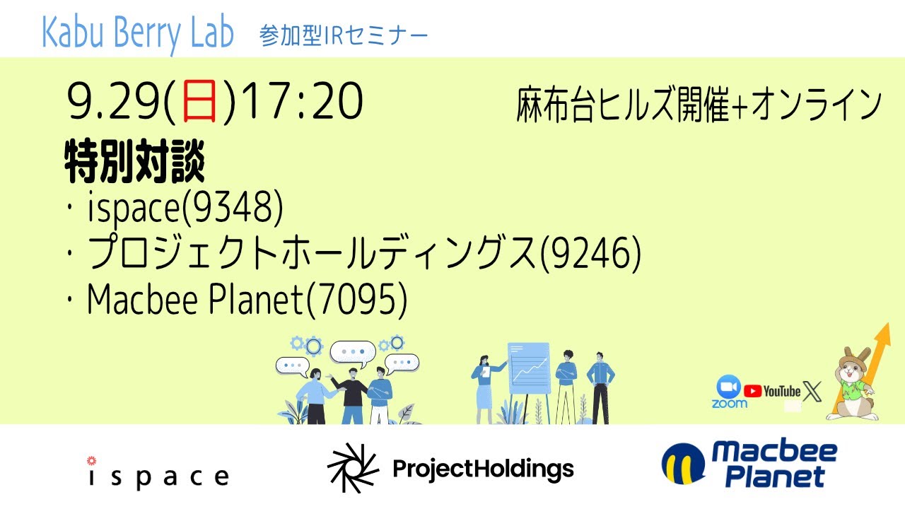 特別対談 ・ispace(9348)・プロジェクトホールディングス(9246) ・Macbee Planet(7095) - YouTube