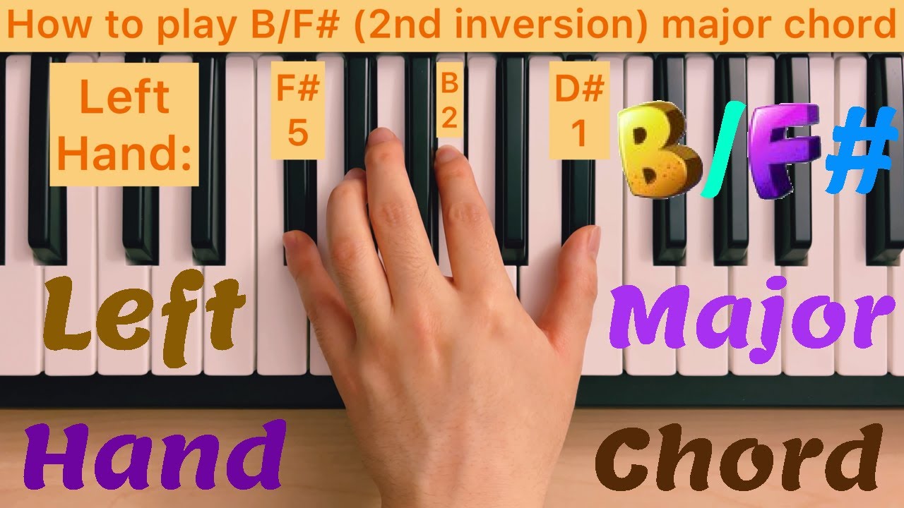 Piano Lesson 124: How to play B/F# (2nd inversion) major chord with the ...