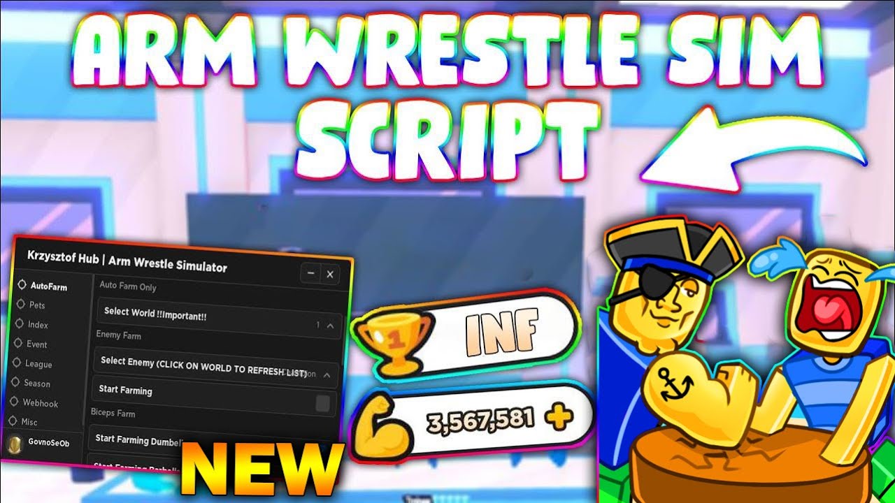 *UPDATED* Arm Wrestle Simulator Script (PASTEBIN 2023) (AUTOFARM, WIN ...