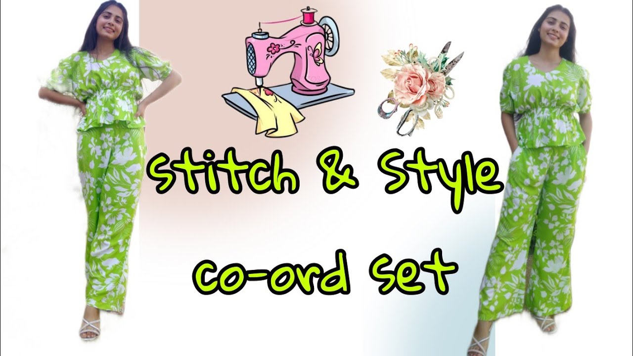 Stitch & Style co-ord set // Most Trending co-ord set cutting and ...