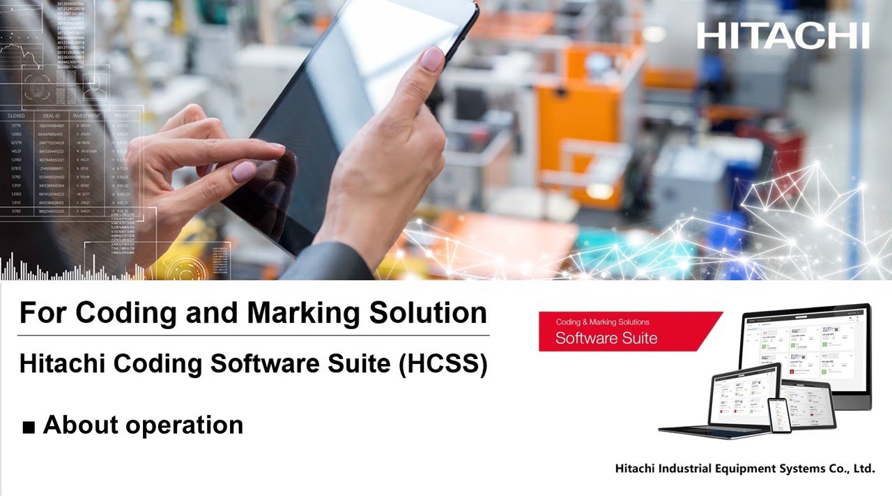 Hitachi Coding and Marking Solution Software / HCSS Short Movie (Operation) - YouTube