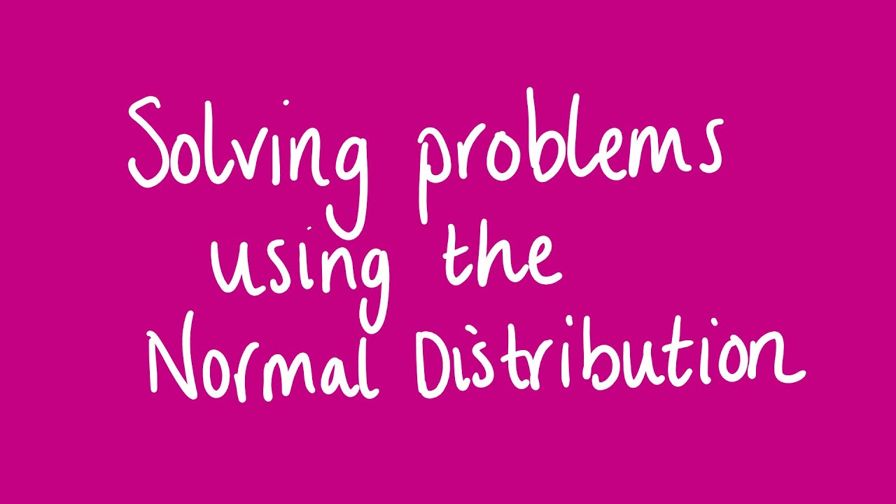 Solving problems using the normal distribution | Unit 3 and 4 VCE Maths ...