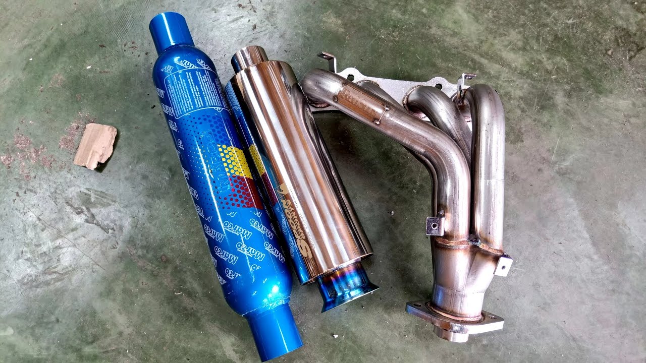 TUKAR FULL SYSTEM STAINLESS EXTRACTOR 4-1 TABUNG TENGAH MUFFLER ...