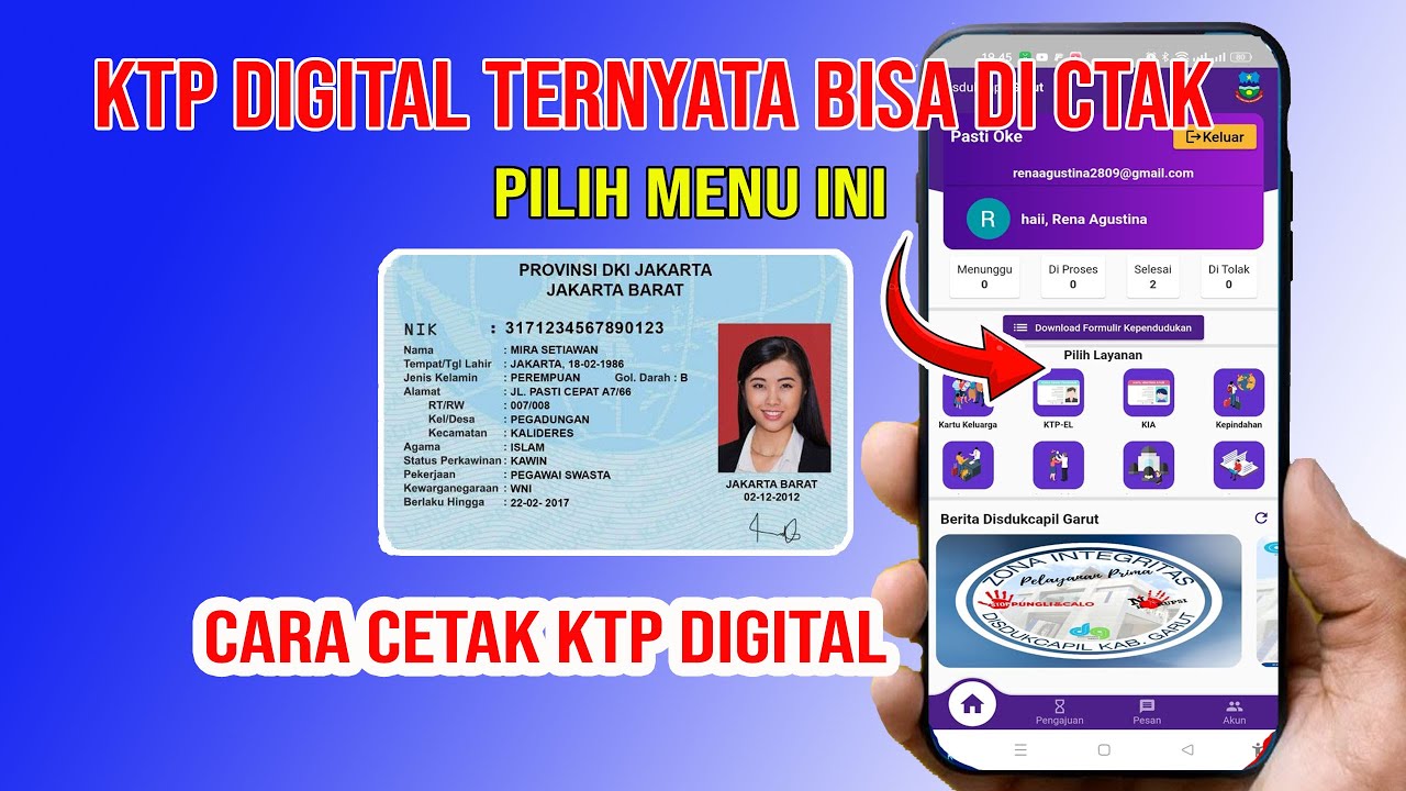 CARA CETAK KTP DIGITAL 2024 CARA CETAK KTP DIGITAL DARI HP #KTPDIGITAL ...