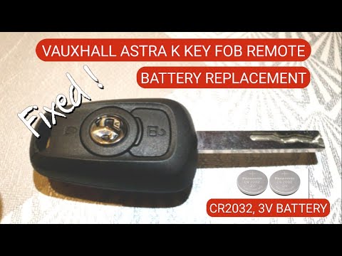 Vauxhall Opel Astra Key Fob Remote Battery Change. - YouTube