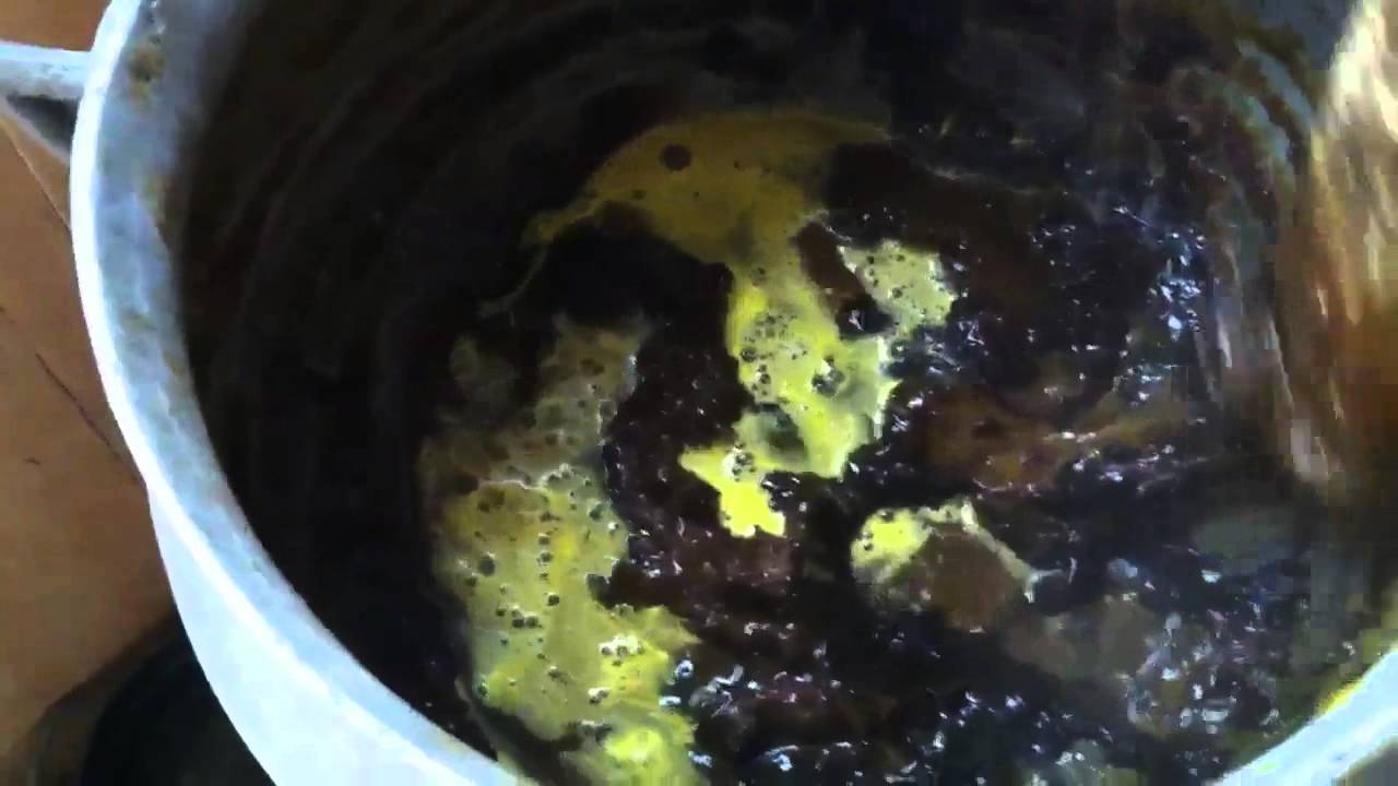 Making African Black Soap Cooking Stages - YouTube