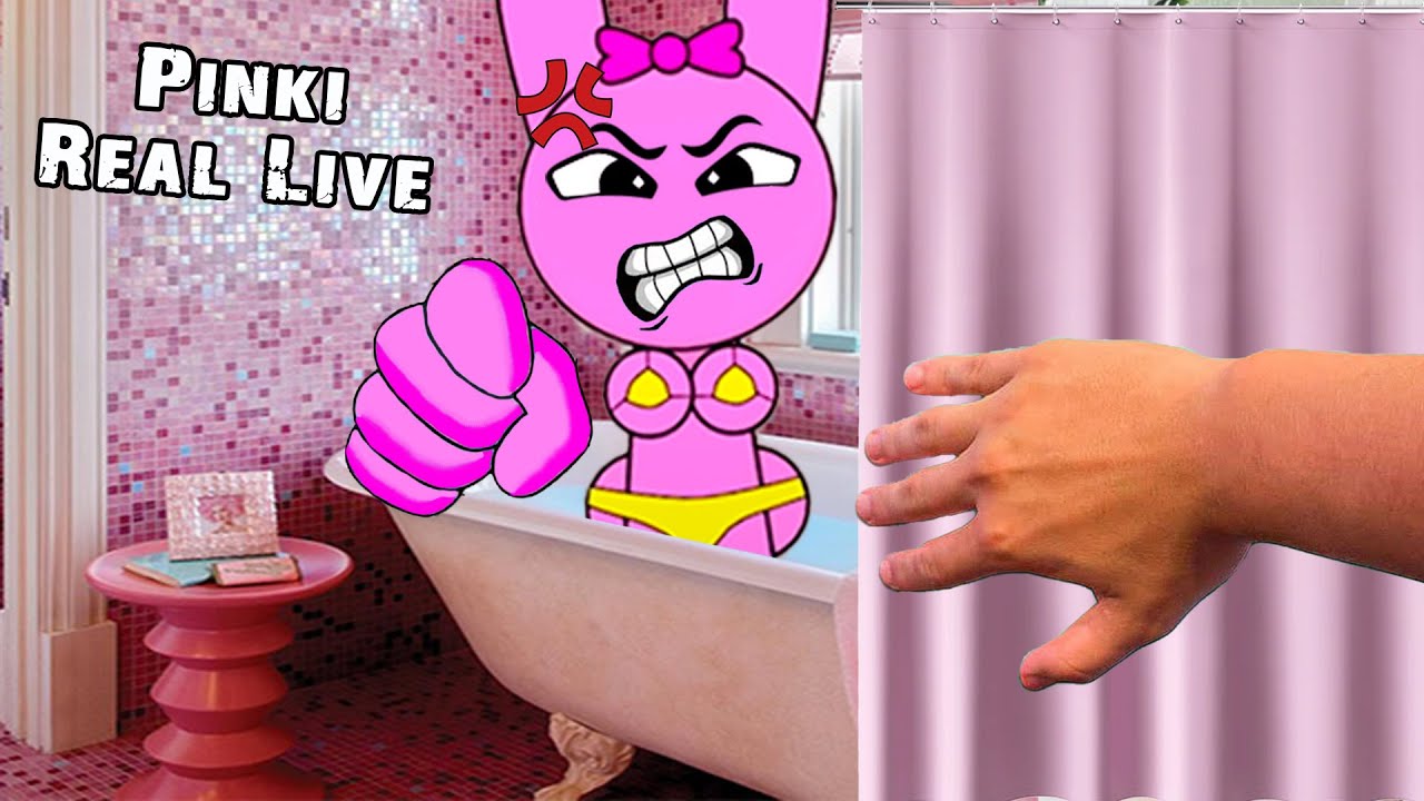 Cleaning PINKI of mud in the shower (Sprunki in real life) - YouTube