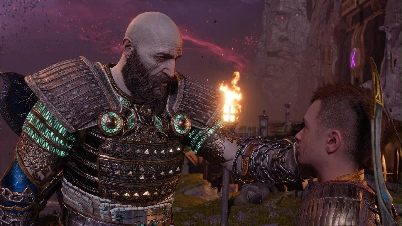 Kratos Almost Cries In This Scene | God of War Ragnarök - YouTube